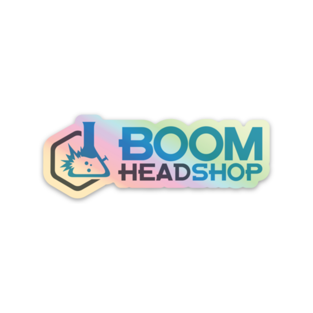 Holographic Beaker Bong Sticker - BOOM Headshop