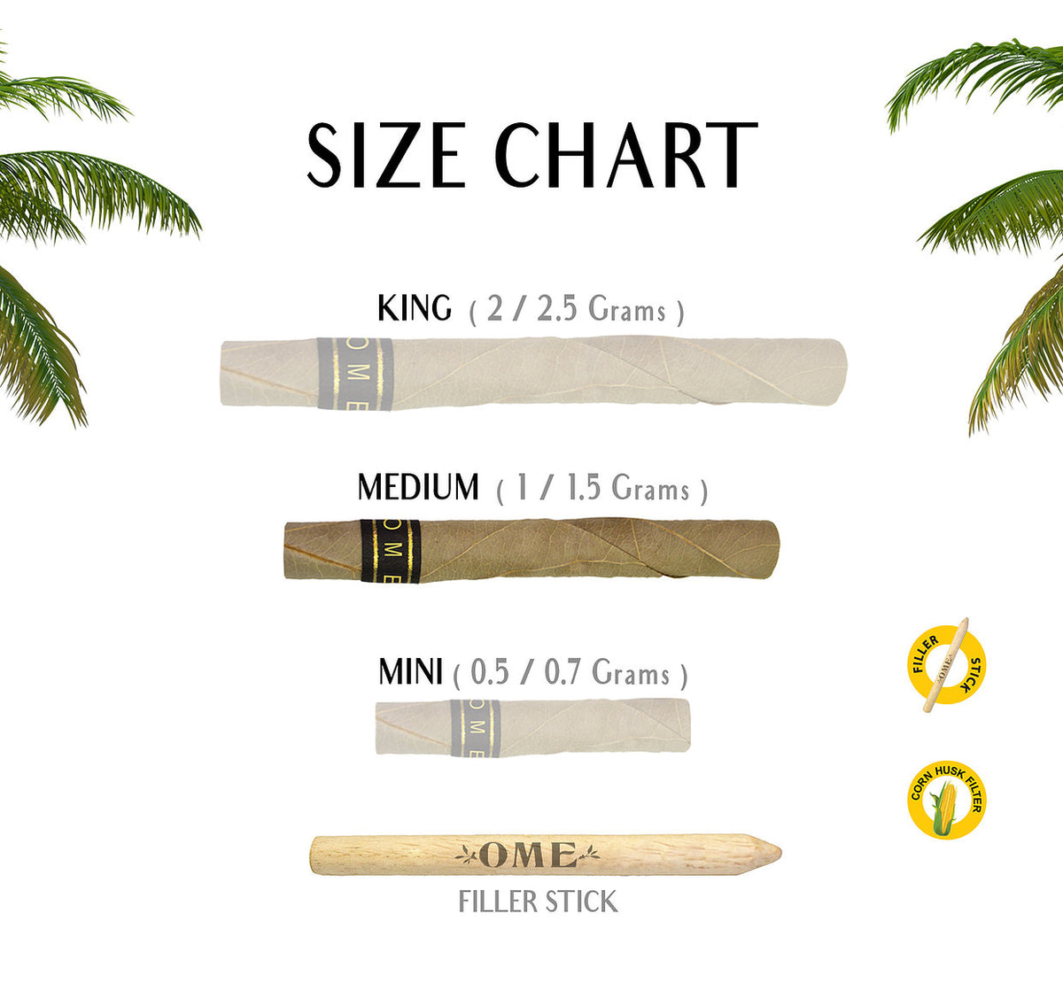 OME Palm Leaf Organic Cones - BOOM Headshop