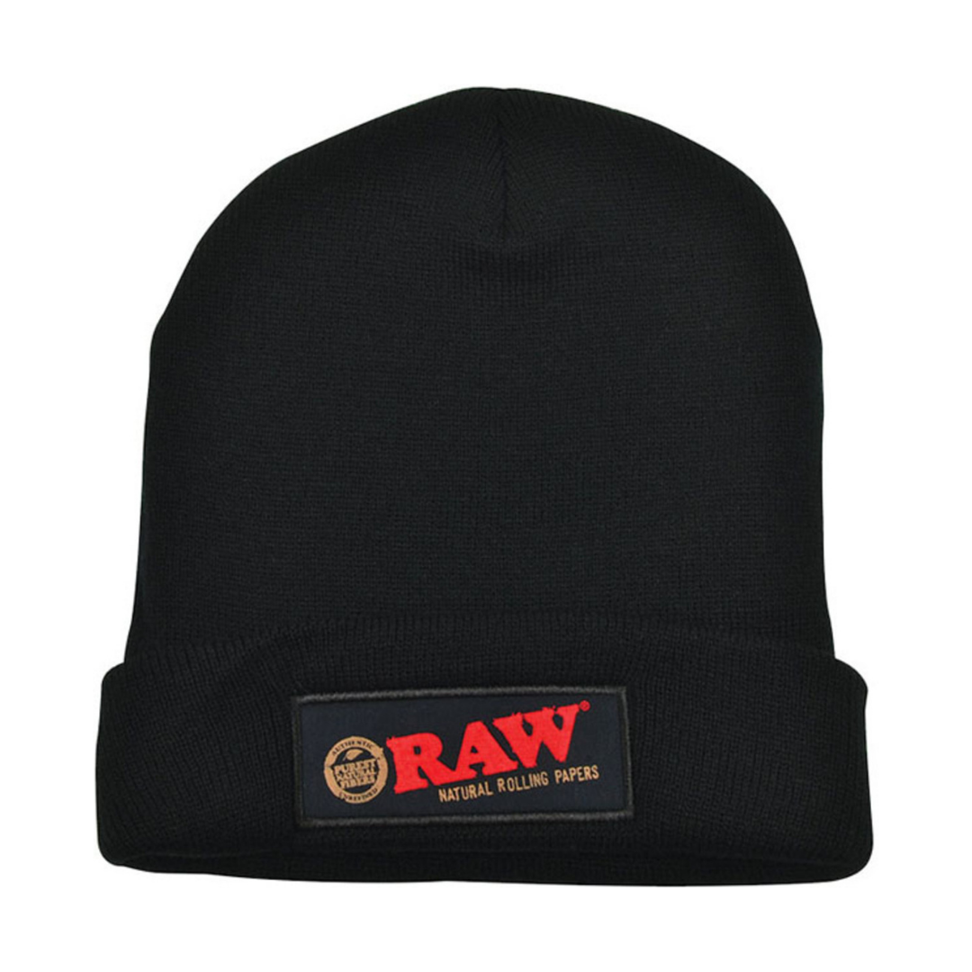 RAW Beanie Hat Black - BOOM Headshop